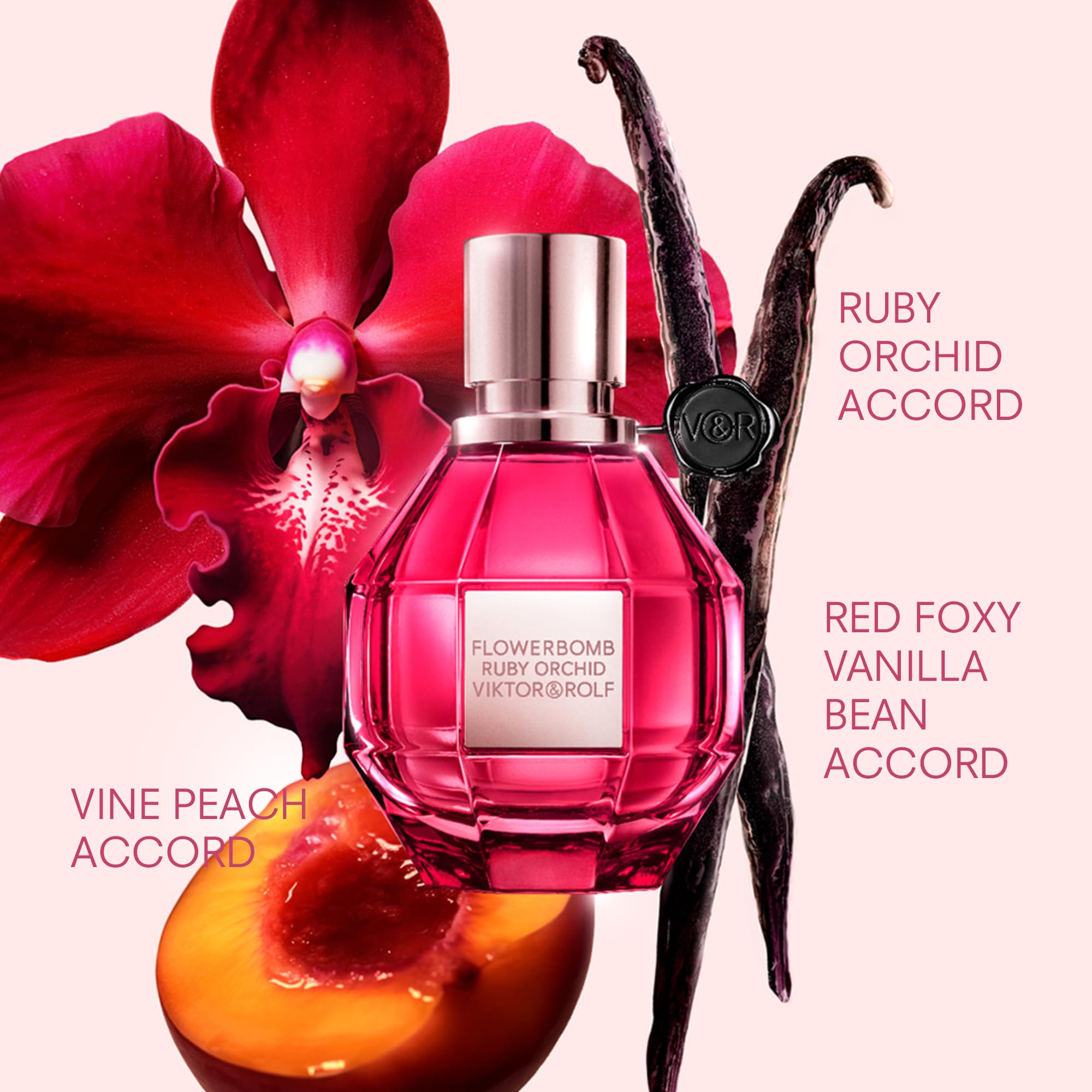 Viktor&Rolf - Flowerbomb Ruby Orchid Eau de Parfum - Women's Perfume - Floral & Fruity - With Notes of Vanilla & Peach - 1 Fl Oz