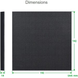 waveshare 64x64 4096 Pixels RGB Full-Color LED Matrix Panel 3mm Pitch Displaying Text/Colorful Image/Animation Adjustable Brightness Chainable Design,Compatible with Arduino/Raspberry Pi