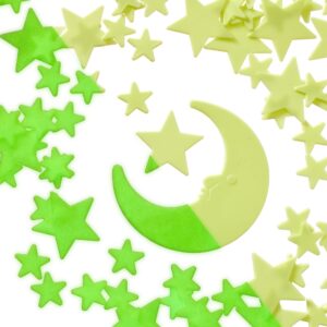 Green Sky Deluxe 200 Count Glow Stars; Glow in The Dark Stars for Ceiling, Ceiling Stars, Glowing Stars For Ceiling Include Bonus Moon (200 Stars)