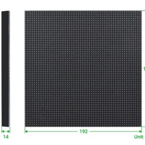 Coolwell RGB Full-Color LED Matrix Panel for Raspberry Pi and Ardui, 3mm Pitch, 64×64, 4096 Individual RGB LEDs, Brightness Adjustable