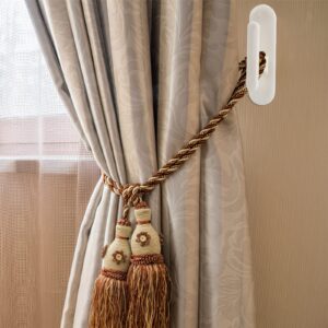 GCRQ 6 Pieces Baby Proofing Safety Door Window Blind Cord Blind Cord Winder Safety Wall Hook Wrap Cleats Blinds String Holder No Tools Needed Easy Installation with Adhesive