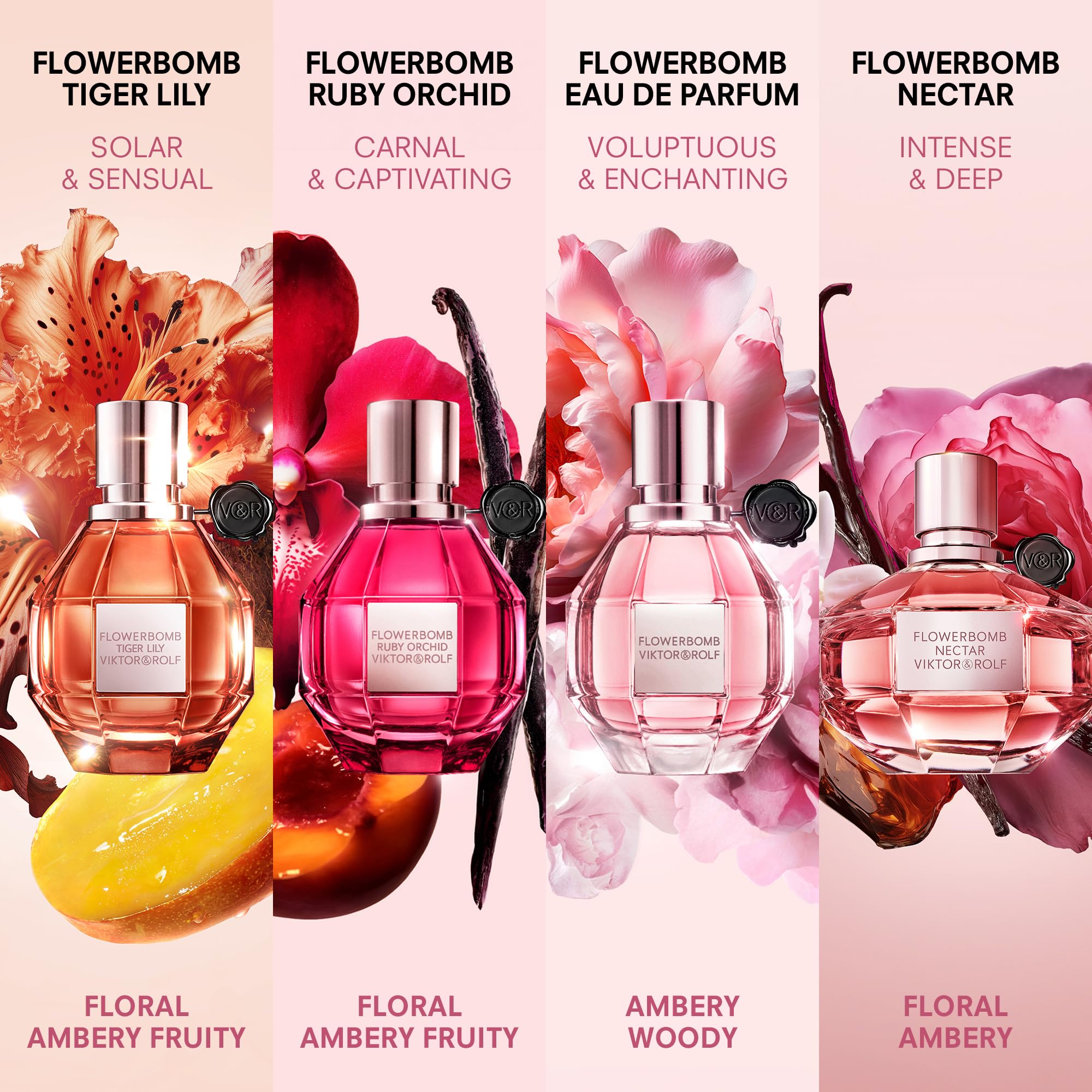 Viktor&Rolf - Flowerbomb Ruby Orchid Eau de Parfum - Women's Perfume - Floral & Fruity - With Notes of Vanilla & Peach - 1 Fl Oz