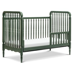 Namesake Liberty 3-in-1 Convertible Spindle Crib with Toddler Bed Conversion Kit in Forest Green, Greenguard Gold Certified (M7101FRGR)