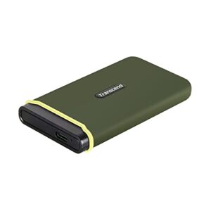 transcend ts1tesd380c 1tb usb 3.2 gen 2x2 usb type-c esd380c portable, rugged ssd solid state drive