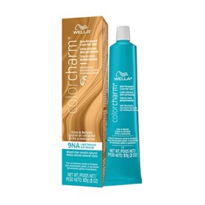 colorcharm demi permanent hair color| 9na light natural ash blonde | gloss, refresh and tone | 2 fl oz