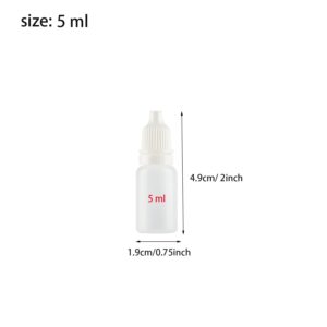 Muluo 30 Pcs 5 ml Empty Plastic Squeezable Eye Dropper bottle Plastic dropper bottle Portable Eye Drop Container with Screw Cap and Plug