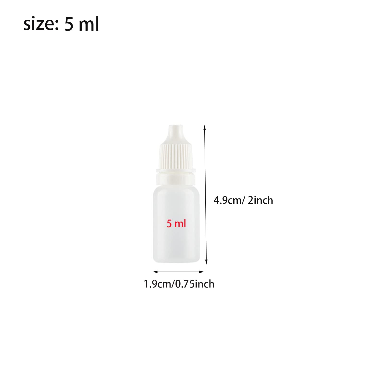 Muluo 30 Pcs 5 ml Empty Plastic Squeezable Eye Dropper bottle Plastic dropper bottle Portable Eye Drop Container with Screw Cap and Plug