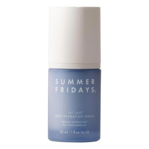 summer fridays jet lag deep hydration serum - hydrating face serum for dry skin with glycerin & squalane - helps soothe skin and improve the appearance of fine lines & wrinkles - fragrance free (1 oz)