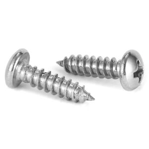 #4 x 1/2" wood screw 100pcs 18-8 (304) stainless steel pan head fast self tapping drywall screws by sg tzh