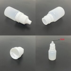 Muluo 30 Pcs 5 ml Empty Plastic Squeezable Eye Dropper bottle Plastic dropper bottle Portable Eye Drop Container with Screw Cap and Plug