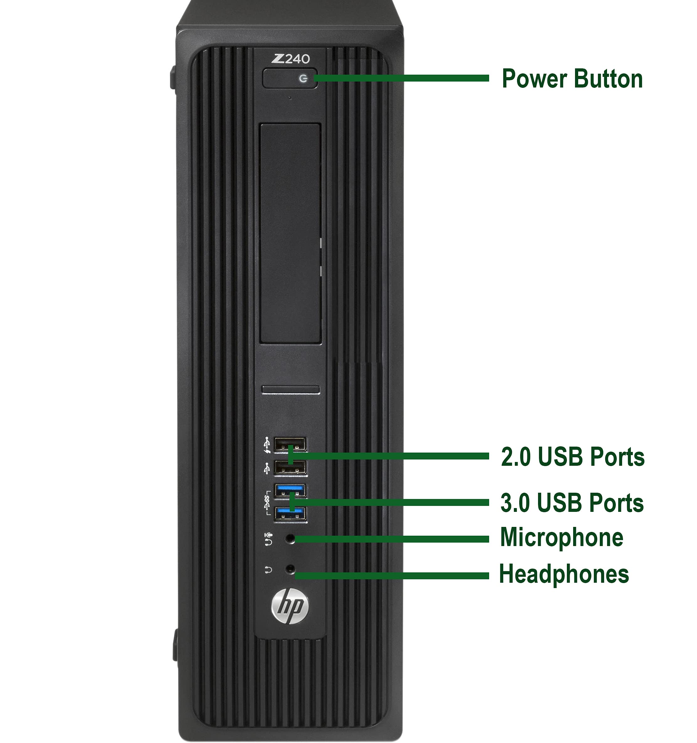 HP Z240 SFF Computer Premium Workstation Desktop PC, Intel Core i7-6700 3.40GHz Processor, | 16GB Ram, 2TB SSD | WiFi & Bluetooth, HDMI, Windows 10 Pro (Renewed)