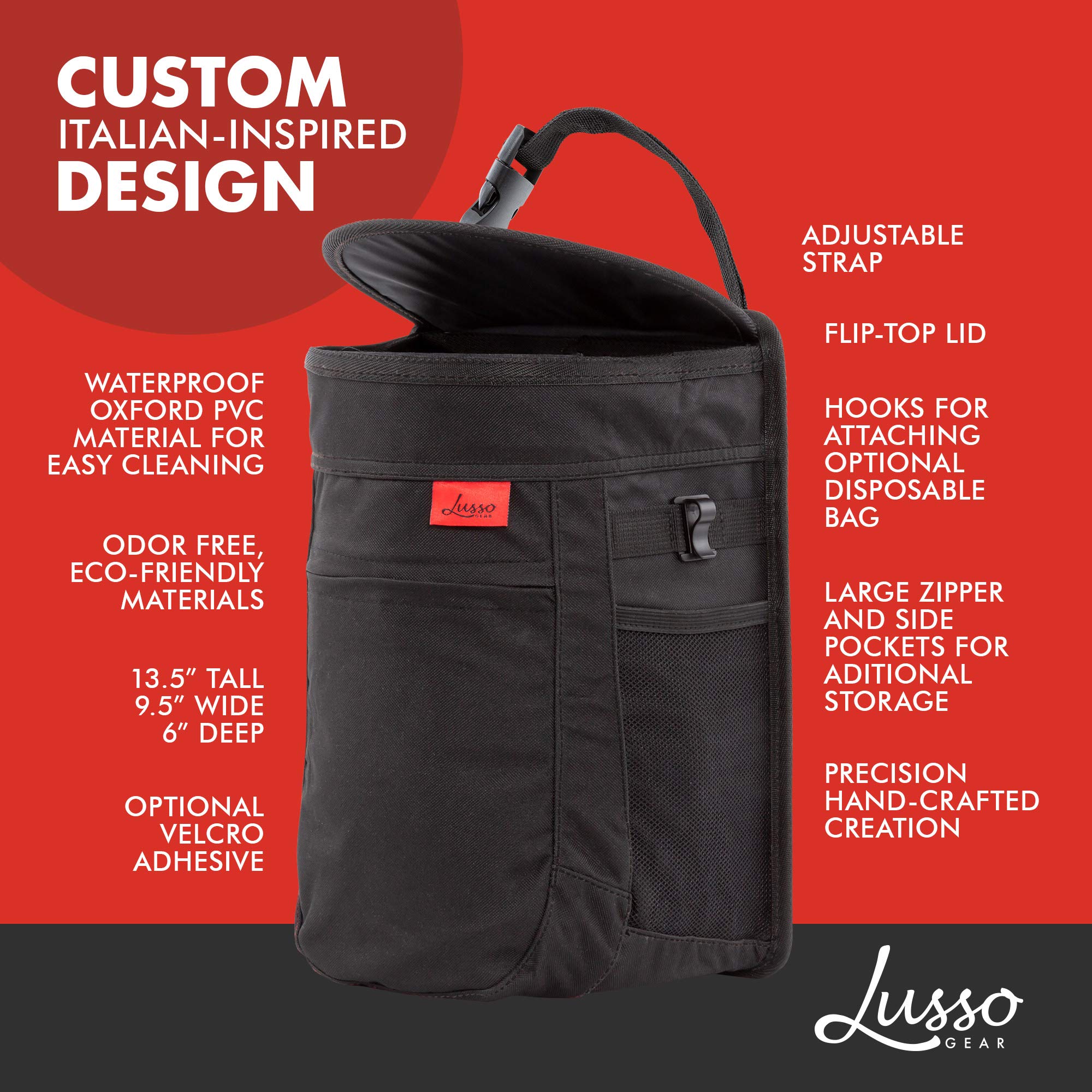 Lusso Gear "Toddler Travel Time Bundle - Gray - Kids Travel Tray, Back Seat Organizer, Car Seat Organizer, Car Trash Can