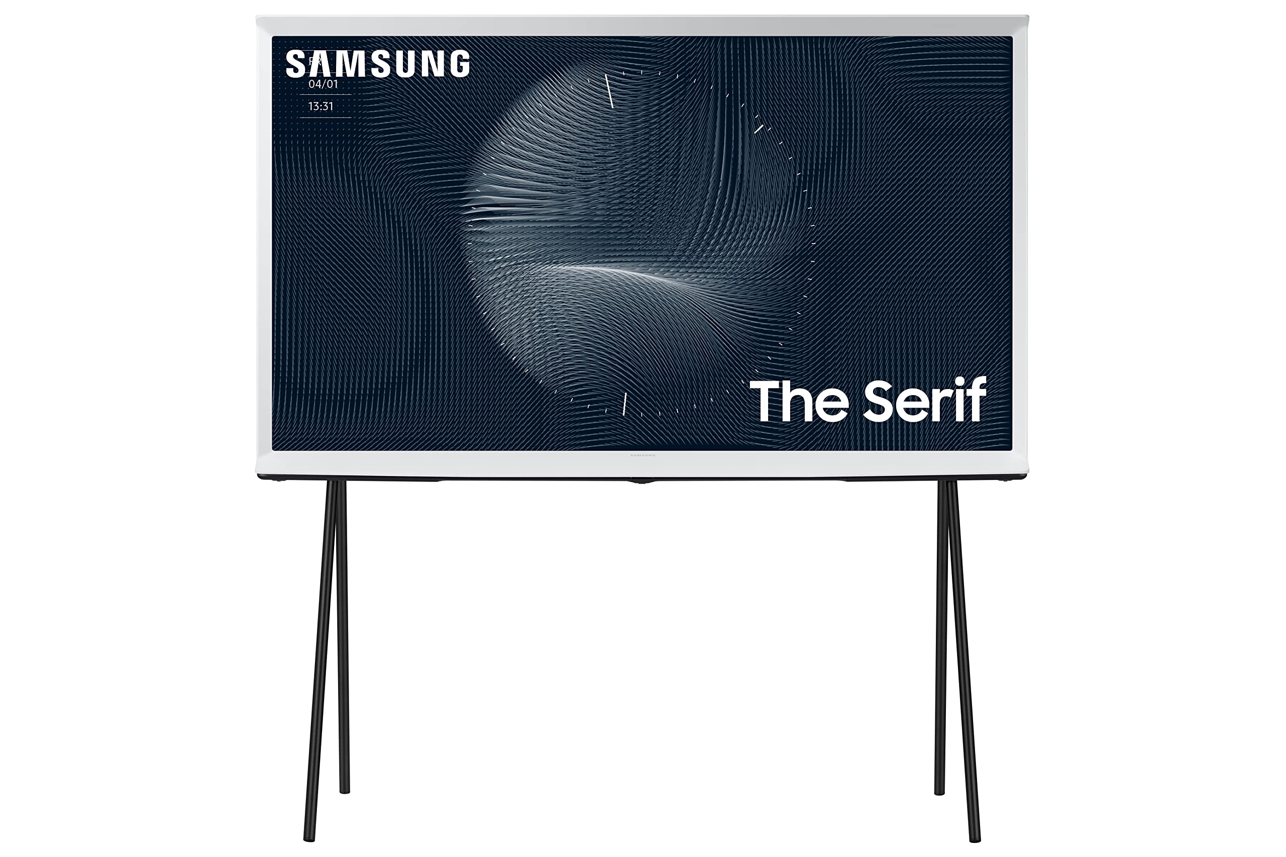 SAMSUNG 55-Inch Class The Serif LS01B Series - QLED 4K, I-Shaped Design, Anti-Reflection Matte Display, -Portable Easel -Stand, Ambient Mode+ Smart -TV -w/ Alexa Built-in (QN55LS01BAFXZA,Latest Model)