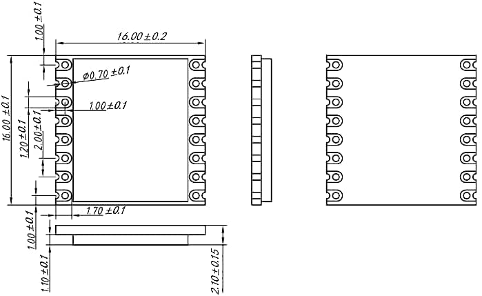 Lubeby Smart LoRa Module 16 * 16mm, Low Cost SPI Port LLCC68 Based LoRa Module 868MHZ LoRa-CC68 & LoRa-CC68-TCXO Compatible with RFM95W (LoRa-CC68-868 x 5 pcs)