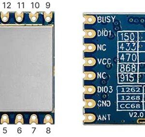 Lubeby Smart LoRa Module 16 * 16mm, Low Cost SPI Port LLCC68 Based LoRa Module 868MHZ LoRa-CC68 & LoRa-CC68-TCXO Compatible with RFM95W (LoRa-CC68-868 x 5 pcs)