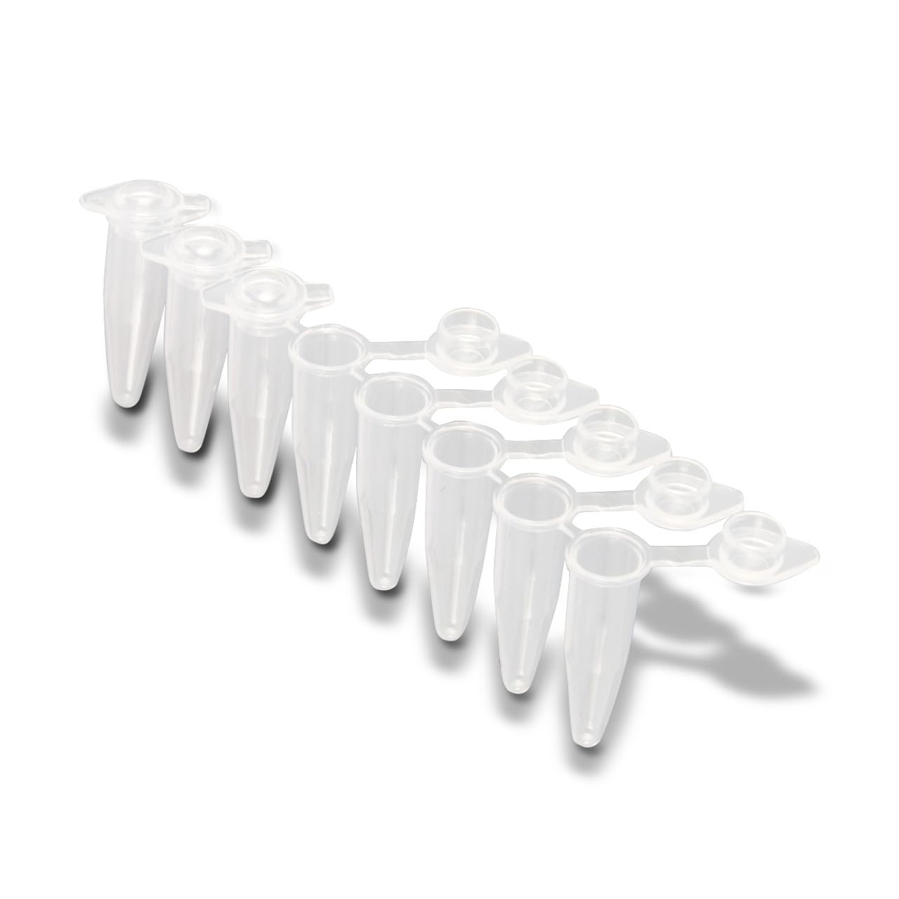 ProAmp™ 0.2mL 8-Strip PCR Tubes w/Caps (0.2ml, Attached Individual Dome Caps)