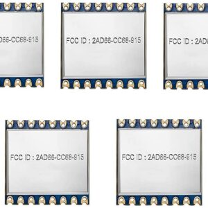 Lubeby Smart LoRa Module 16 * 16mm, Low Cost SPI Port LLCC68 Based LoRa Module 868MHZ LoRa-CC68 & LoRa-CC68-TCXO Compatible with RFM95W (LoRa-CC68-868 x 5 pcs)