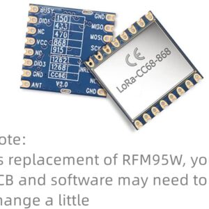 Lubeby Smart LoRa Module 16 * 16mm, Low Cost SPI Port LLCC68 Based LoRa Module 868MHZ LoRa-CC68 & LoRa-CC68-TCXO Compatible with RFM95W (LoRa-CC68-868 x 5 pcs)