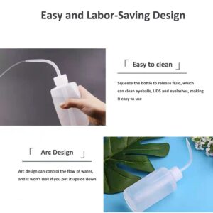 250ML 2PC Plastic Squeeze Bottle Safety Rinse Bottle Wash Bottle Squeeze Watering Can Water Squirt Irrigation Bottle Tattoo Wash Bottle 250ML Medical Lab,Tattoo Supplies Bend Mouth Scale Mark Black