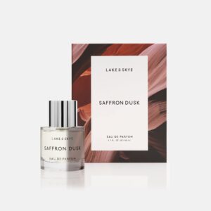 lake & skye saffron dusk eau de parfum spray, long lasting fragrance, 1.7 fl oz (50 ml) - floral, woody, musky scent.