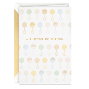 hallmark signature baby shower card for new parents (shower of wishes) welcome new baby, congratulations