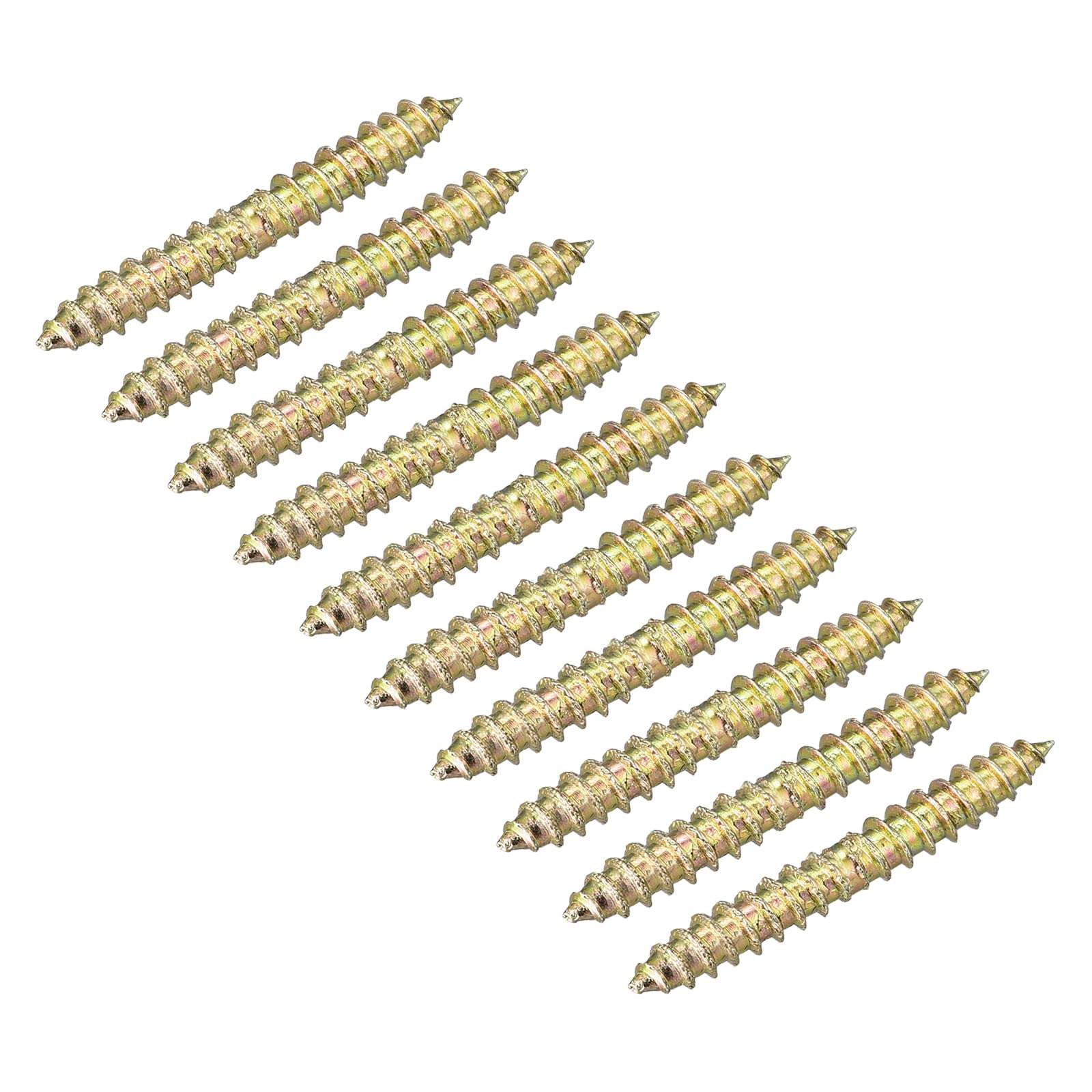 uxcell 4x18mm Hanger Bolts, 12pcs Double Ended Self-Tapping Thread Wood to Wood Dowel Screws for Wood Connecting