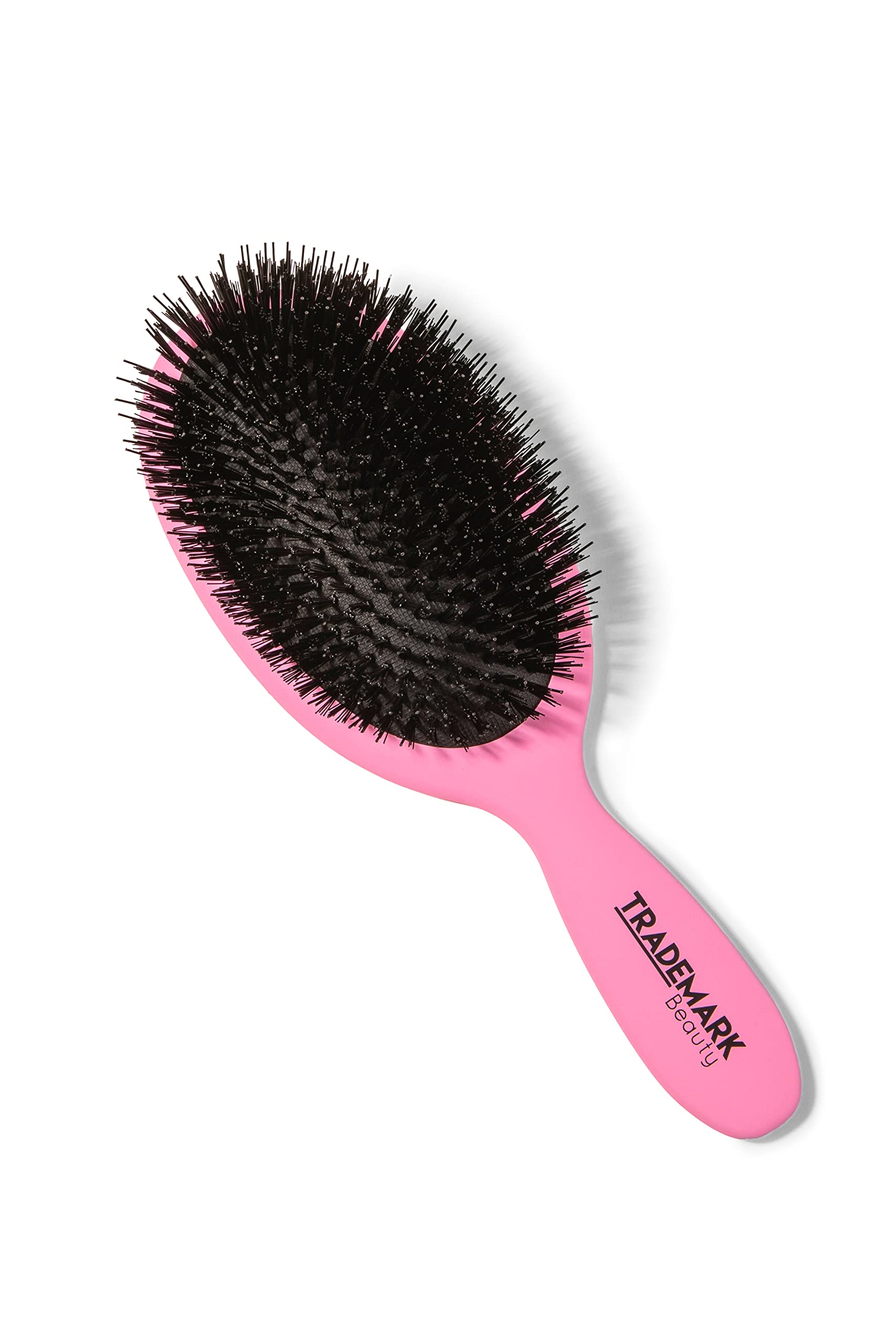 Dry & Wet Brush, Detangler, Dual-Length Flexible Synthetic Bristle Brush, Prevents Hair Breakage, For All Hair Types, For Women, Men and Kids - Pink