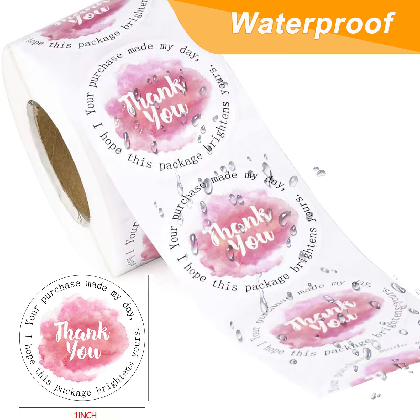 Thank You Stickers Small Business-2500pcs 5 Rolls Small Thank You Stickers 1 Inch,Thank You Labels Stickers for Envelope Seal,Bubble Mailers Packaging,Various Floral Patterns (TYS01)