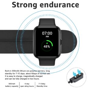 Portzon Smart Watch for iOS and Android Phones, Watches for Men Women IP68 Waterproof Smartwatch Fitness Tracker Watch with Heart Rate/Sleep Monitor Steps Calories Counter