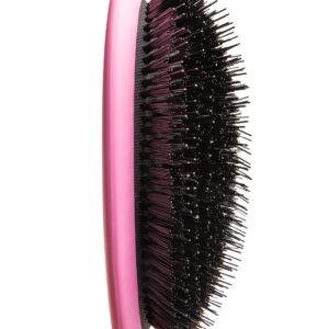 Dry & Wet Brush, Detangler, Dual-Length Flexible Synthetic Bristle Brush, Prevents Hair Breakage, For All Hair Types, For Women, Men and Kids - Pink