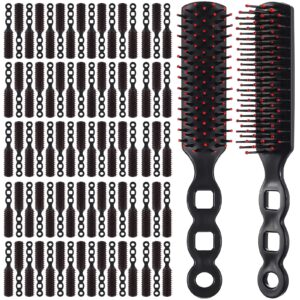 200 pcs hair brushes for homeless individually wrapped detangling brush curly hair brush vent hairbrush comb pp material curly wavy hair blow drying styling for shelter hotel woman man, black