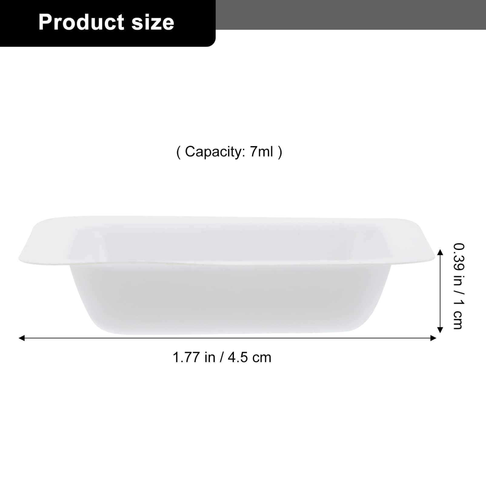 Balacoo 20pcs Weighing Boat Weighing Boat Powder Scale Square Lab Dish Container Anti- Static Weighing Square Weighing Pan Weighing Paper Weighing Tray Large Plastic Mini Dry Powder White