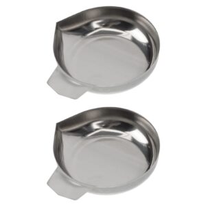 doitool 2pcs weighing boats stainless steel weighing plate scale tray lab dish container laboratory supplies for measuring mixing powders liquids