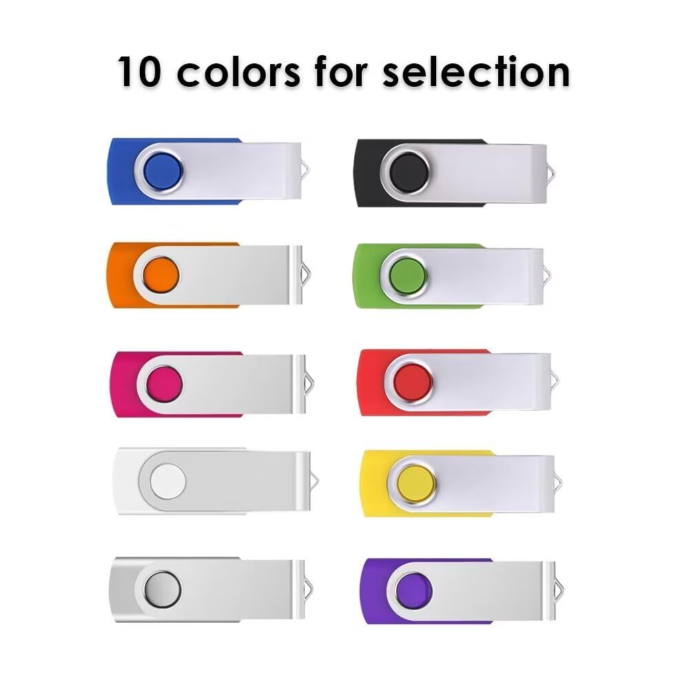 25pcs 4GB Custom USB Flash Drive with Personalized Logo for Promotion, Customized USB Thumb Drive, Bespoke Bulk USB Drive (10 Color Options)