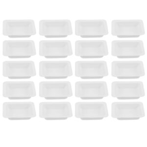 Balacoo 20pcs Weighing Boat Weighing Boat Powder Scale Square Lab Dish Container Anti- Static Weighing Square Weighing Pan Weighing Paper Weighing Tray Large Plastic Mini Dry Powder White