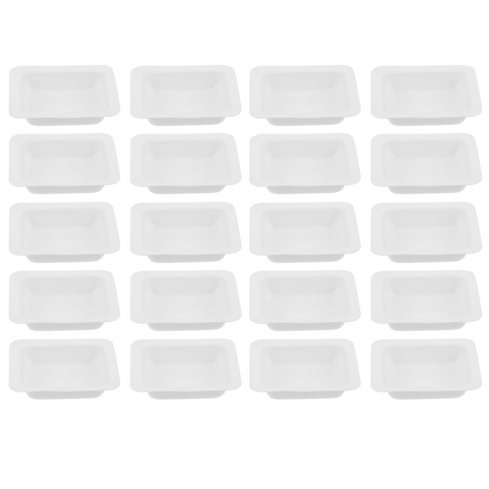 Balacoo 20pcs Weighing Boat Weighing Boat Powder Scale Square Lab Dish Container Anti- Static Weighing Square Weighing Pan Weighing Paper Weighing Tray Large Plastic Mini Dry Powder White