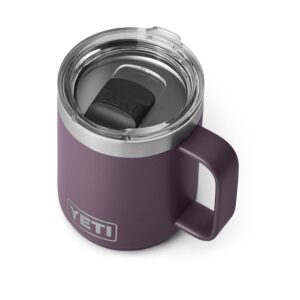 yeti rambler 10 oz stackable mug, vacuum insulated, stainless steel with magslider lid, nordic purple