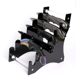 ​knife display stand knife stand display knife storage holder acrylic knife display stand organizer holder knife storage 6 knives(black)