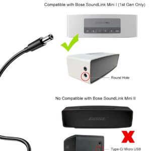 12V Charger for Bose SoundLink Mini (1st Gen ONLY) Speaker 359037-1300 371071-0011 413295 Power Cord Bose SoundDock XT 626209-1300 PSA10F-120 Bose Speaker SoundLink Mini Charger Replacement Cord 6 ft