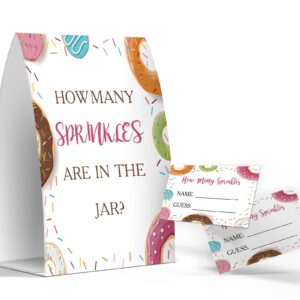 Guess How Many Sprinkles Are In The Jar, Baby Shower Games, Baby Shower Decorations - One Sign and 50 Cards(MANY016)