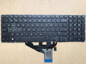 original new 4-zone lighting rgb keyboard for hp omen 15-dc1054nr 15.6" gaming laptop us