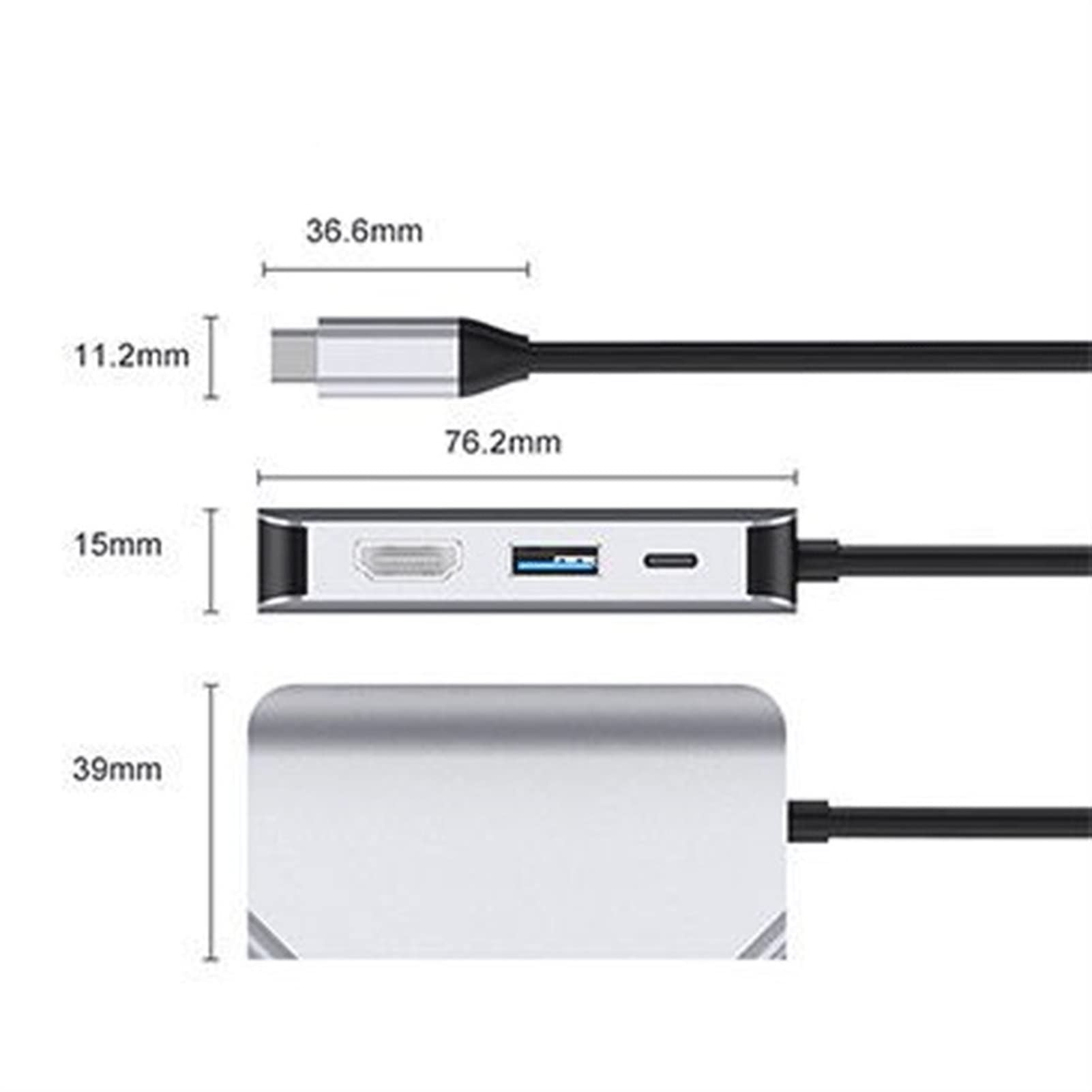 Sxdthy USB Hub, Ultra-Slim Data USB Hub，Type-C Docking Station Type C to HDMI-Compatible 4K to VGA USB Splitter Hub