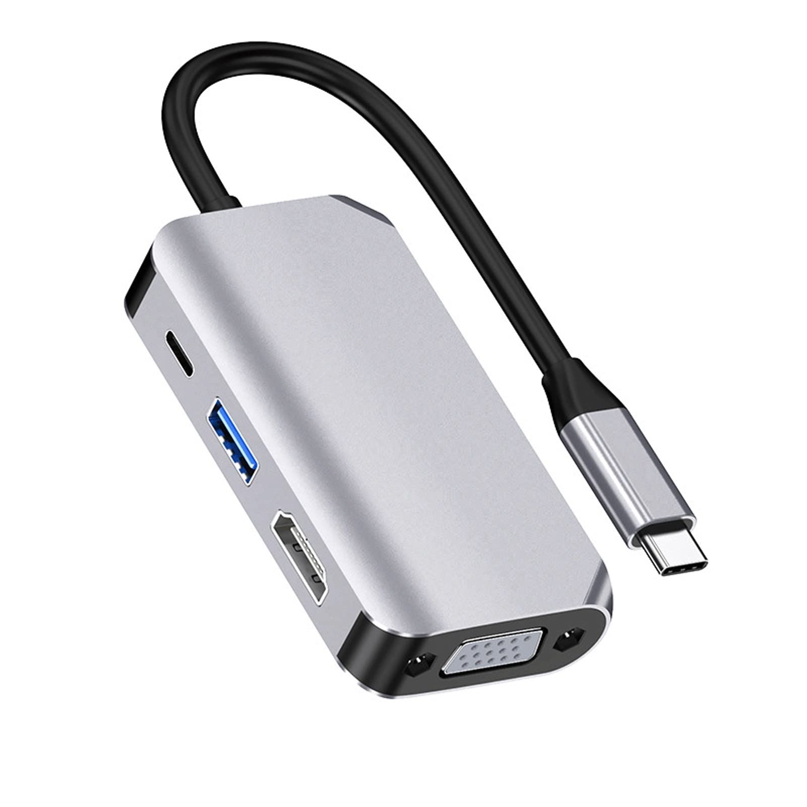 Sxdthy USB Hub, Ultra-Slim Data USB Hub，Type-C Docking Station Type C to HDMI-Compatible 4K to VGA USB Splitter Hub