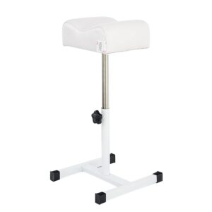 queesaln pedicure stand footrest stand adjustable height technician spa beauty stand stool with non-slip spa salon home equipment white