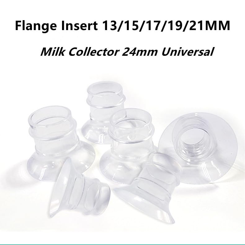 2PCS Flange Insert 17mm Compatible with Medela/Spectra/Willow/TSRETE/Momcozy S9/S12/S9Pro/S12Pro Breastpump 24mm Shields, Reduce 24mm Nipple Tunnel Down to Correct Size, Pump Parts Replace