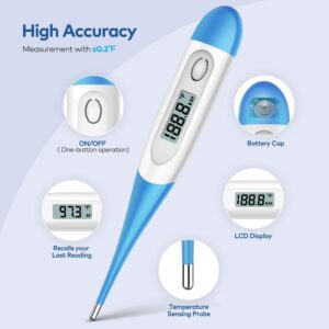 Bundle of Thermometer for Adults, Thermometer for Fever with 10 Seconds