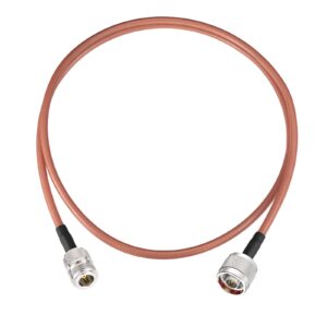 eightwood n female to n male jumper rg400 low loss coax cable 3 feet for 4g lte antenna, wifi yagi antenna, wireless router, ham radio