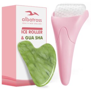 ice roller for face,gua sha facial tools, skin care for face wrinkles and puffiness, self facial massage tools