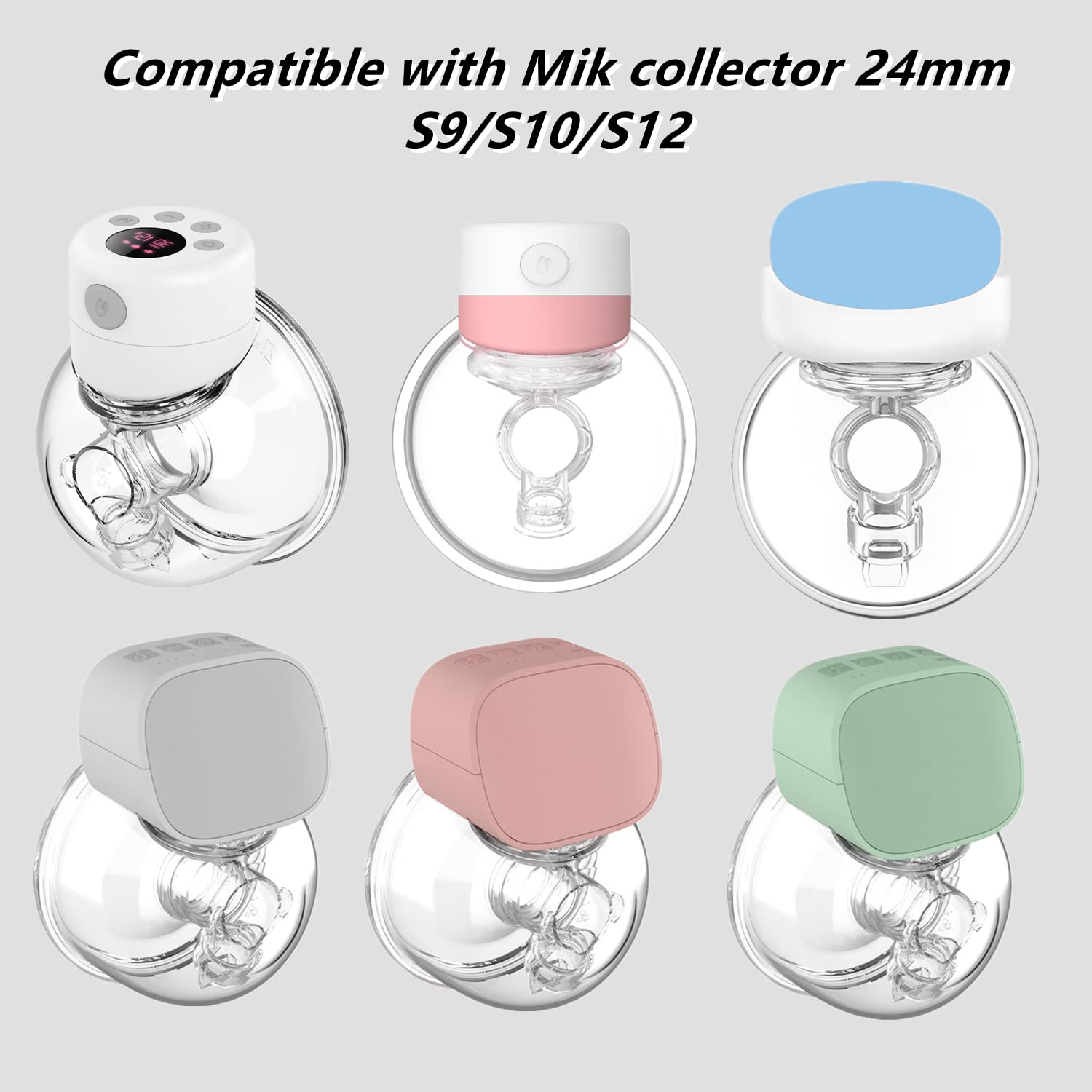 2PCS Flange Insert 17mm Compatible with Medela/Spectra/Willow/TSRETE/Momcozy S9/S12/S9Pro/S12Pro Breastpump 24mm Shields, Reduce 24mm Nipple Tunnel Down to Correct Size, Pump Parts Replace