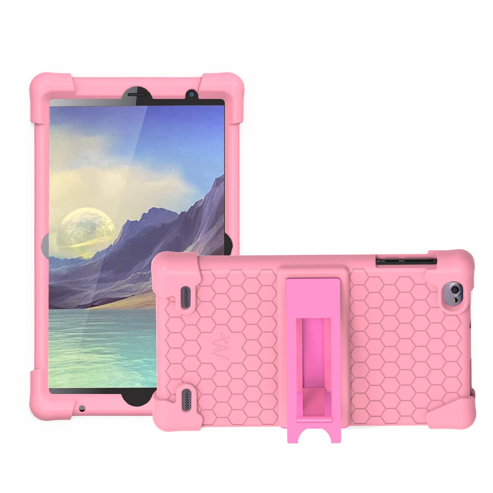 Transwon Kids Case for Whoop Tab-8US2 Tablet/Rover R8 Tablet Case, Whoop 8 Inch Tablet Case/Whoop 8 4G Tablet Case - Pink